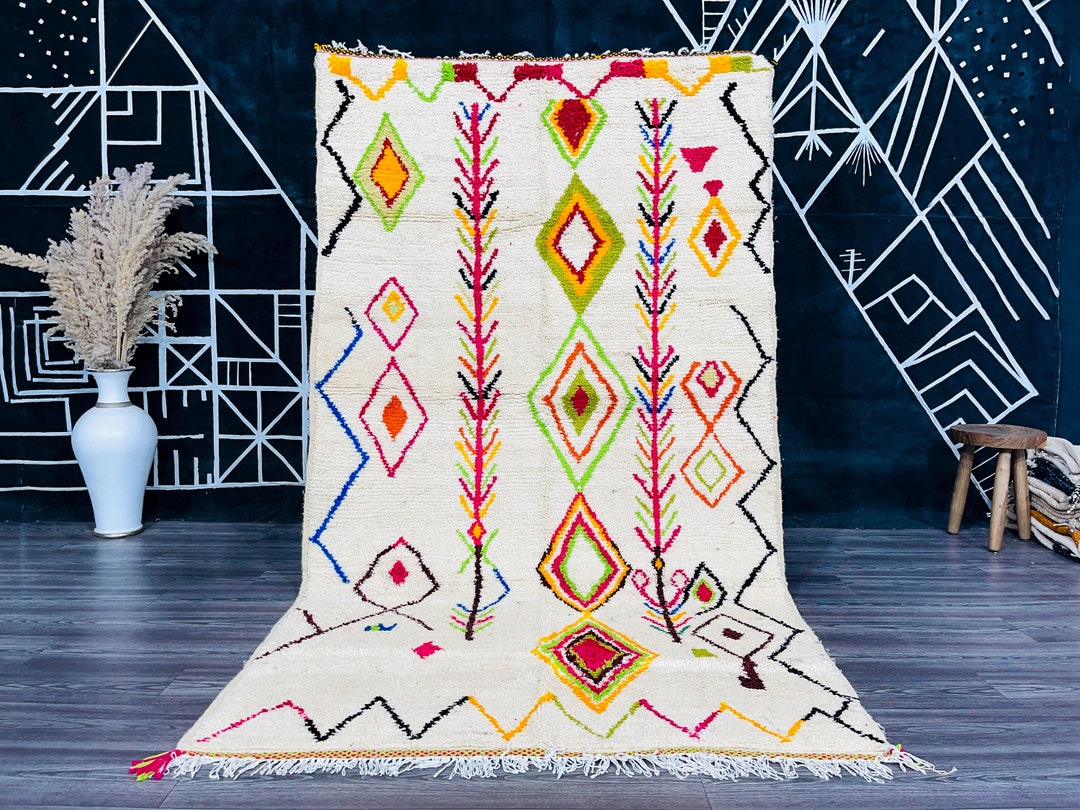 Rainbow Woollen Custom Shag Rug, Premium Wool, Multicoloured, Funky ...