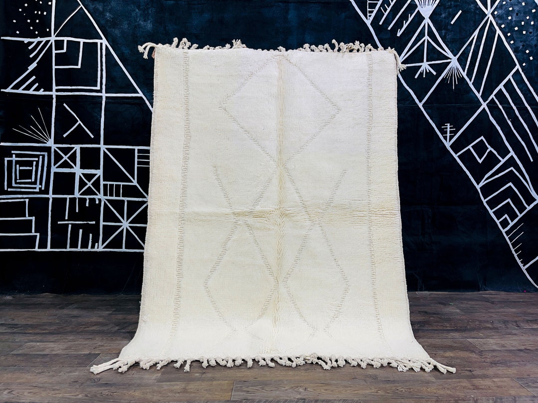 Ivory Heaven- Contemporary Moroccan Rugs- Rug From Beni Ourain- Wool ...