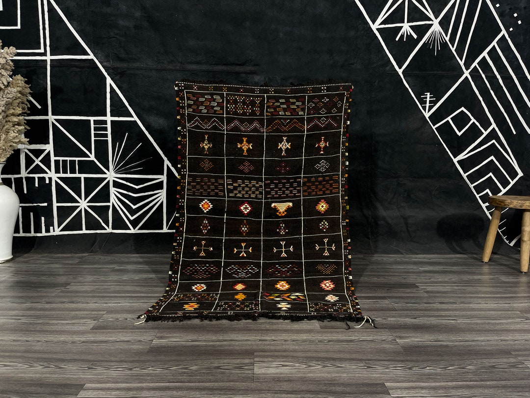 Brown Wool Rug Nordic Carpet Scandinavian Wool Area Rugs Woolen Flat ...