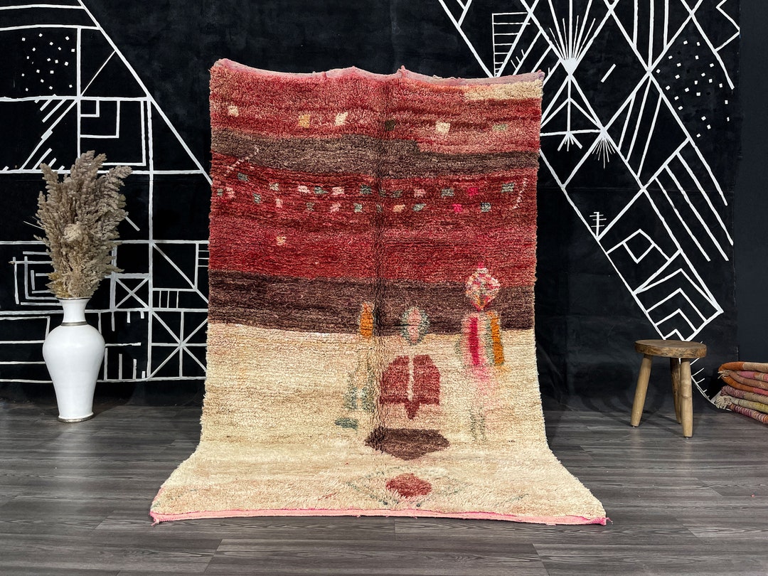 Authentic Vintage Moroccan Rug Living Room Rug Berber Carpet - Etsy