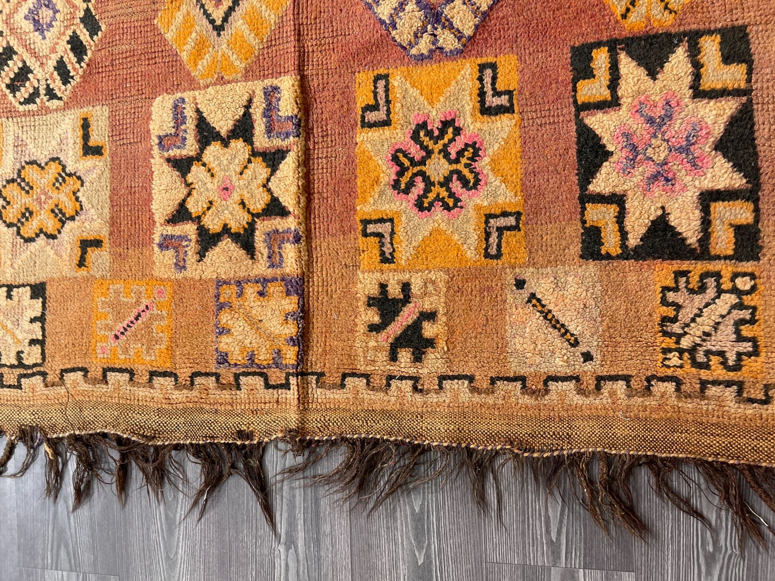 Earth Color Beni Rug moroccan Rug Vintage Rug Soft Wool - Etsy