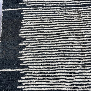 CUSTOM Moroccan Handmade Carpet , Black and White Beni Ourain Rug ...