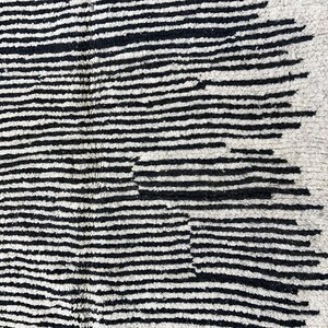 CUSTOM Moroccan Handmade Carpet , Black and White Beni Ourain Rug ...