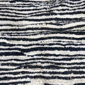 CUSTOM Moroccan Handmade Carpet , Black and White Beni Ourain Rug ...