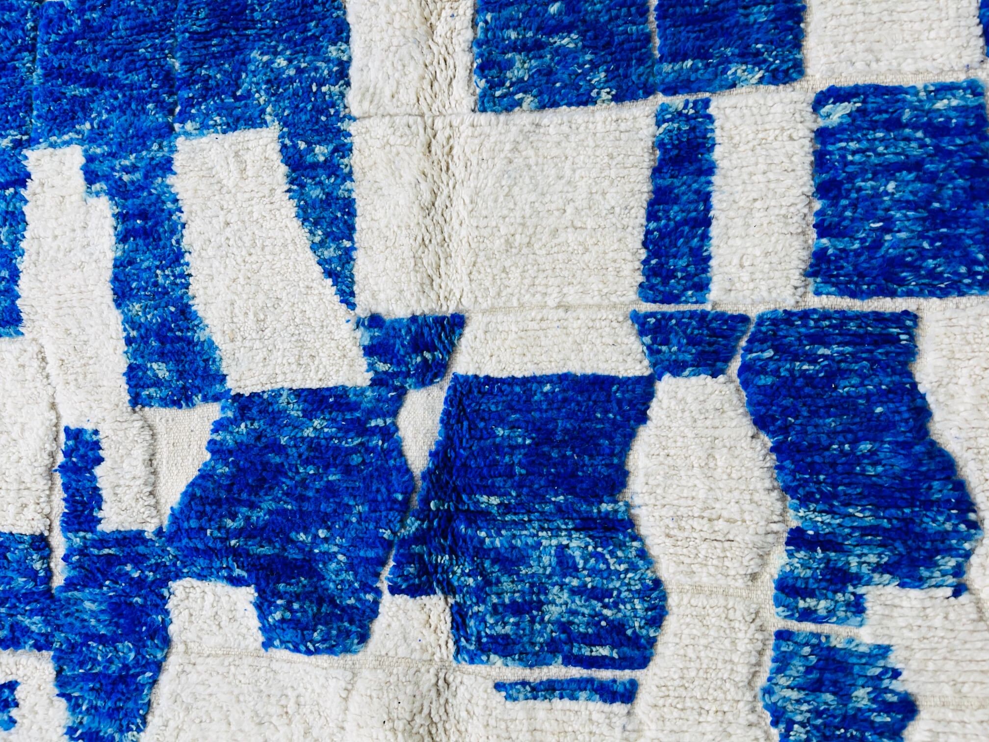 Rug Art Custom Blue Rug Moroccan Area Rug Moroccan Rug - Etsy