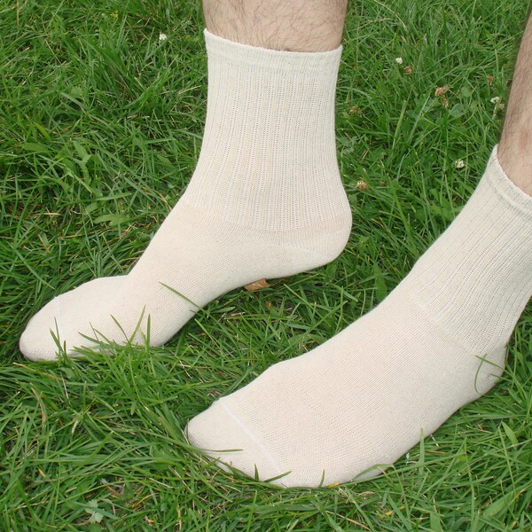 Natural Unbleached Cotton Socks - Etsy