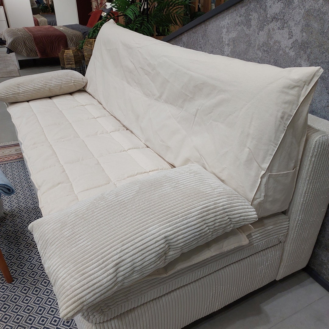 Linen Bedside Pillow With Removable Cover.hemp Lumbar Pillow.support ...