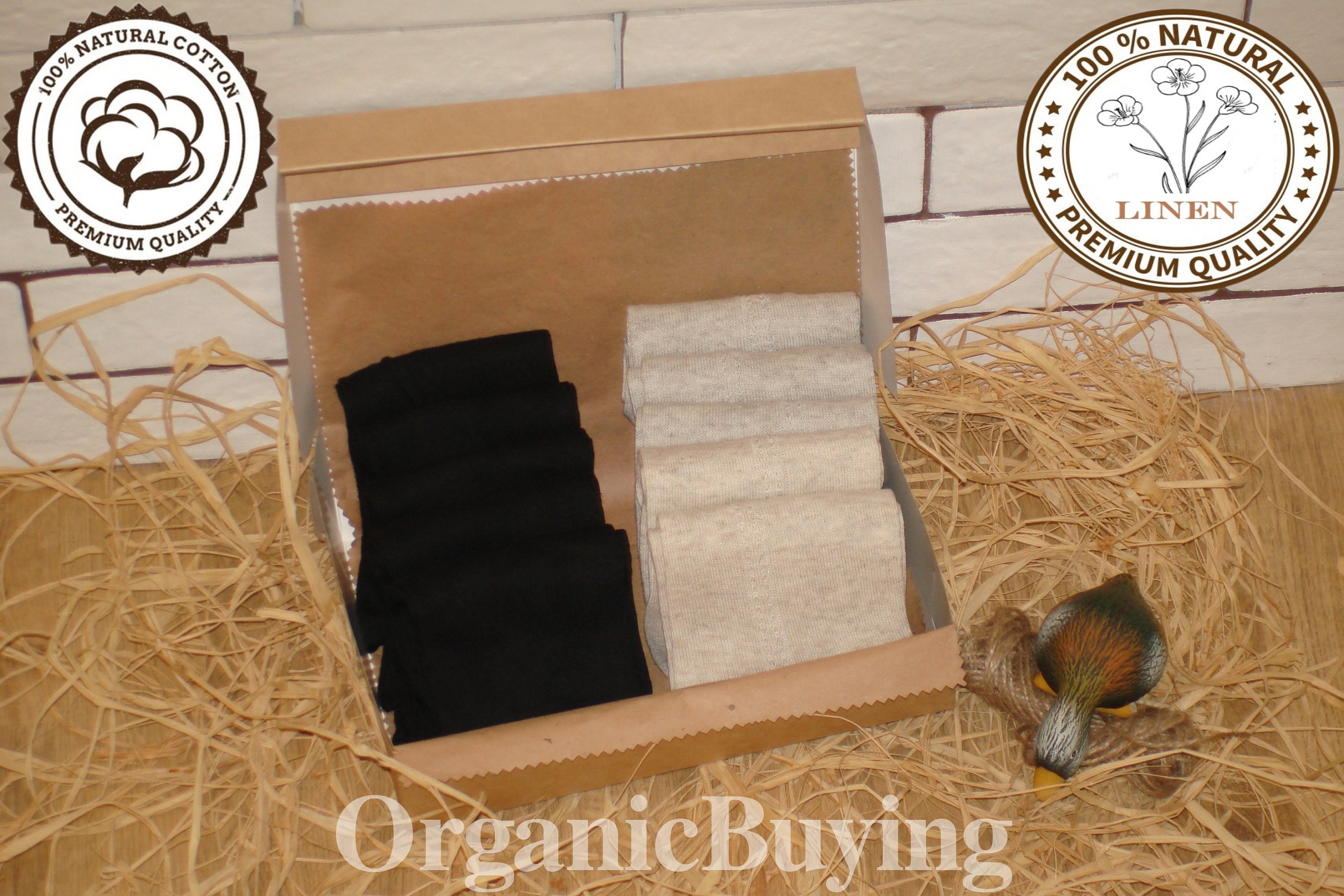 Set of Socks 10 Pairs.linen Socks Calf 5 Pairs.cotton Organic - Etsy