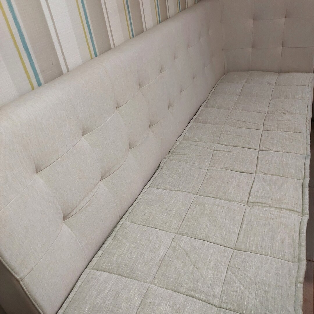 Hemp Sofa Cover.quilted Linen Cover for the Couch.organic - Etsy