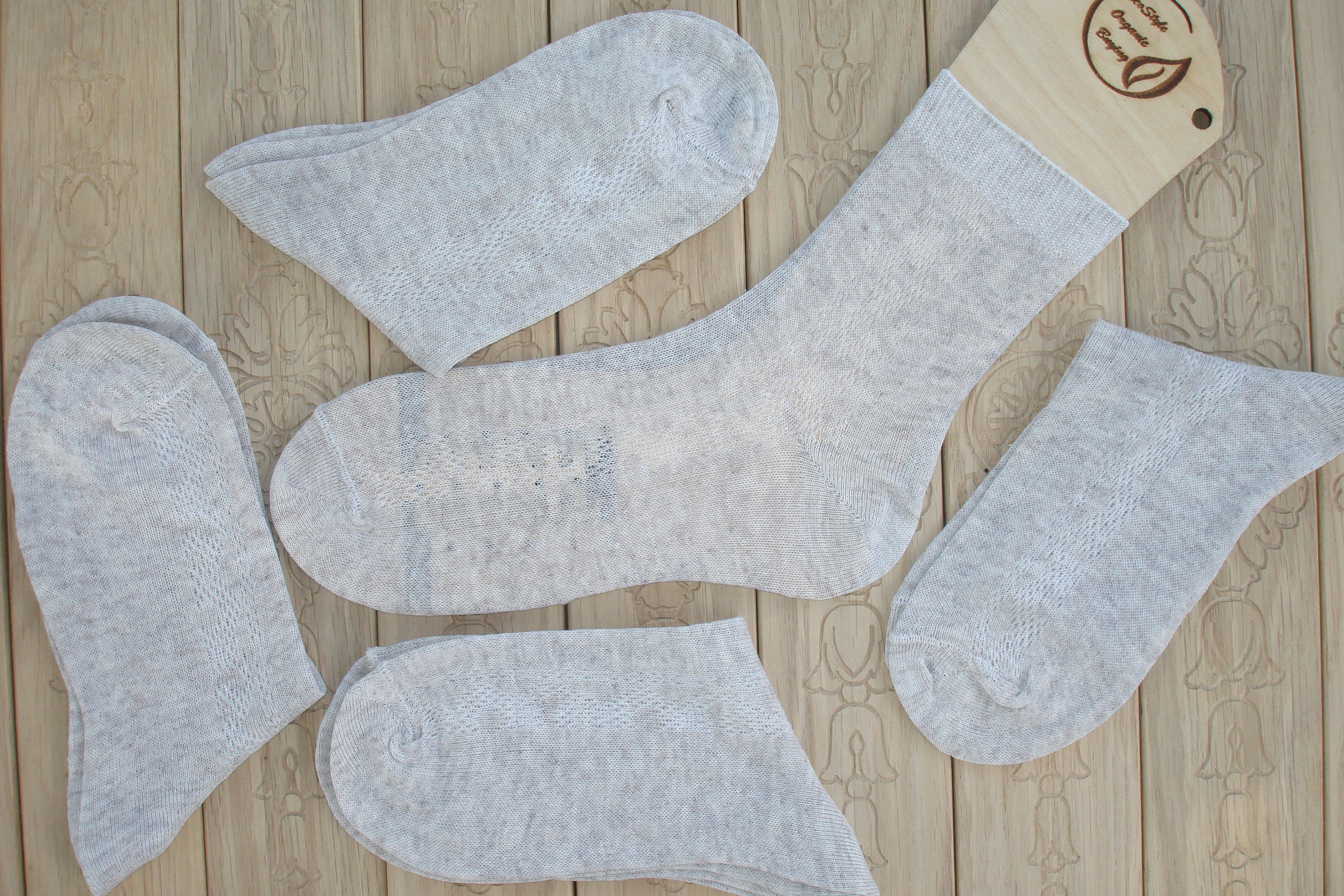 Set 5 organic linen socks.Eco-friendly socks men and | Etsy