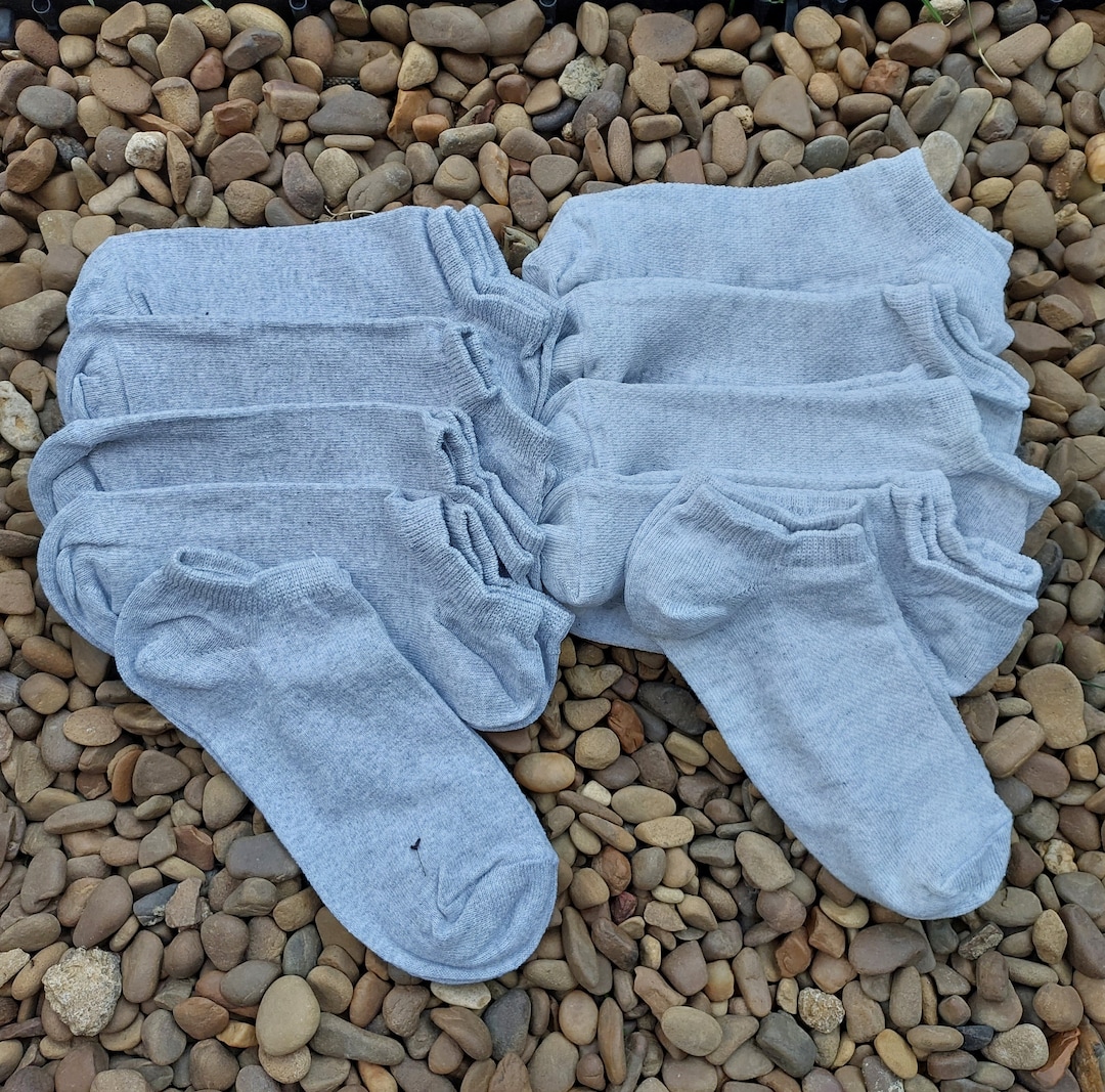 10 Pairs Organic Linen Socks, Unbleached Undyed.5 Short Ankle Socks 5 ...