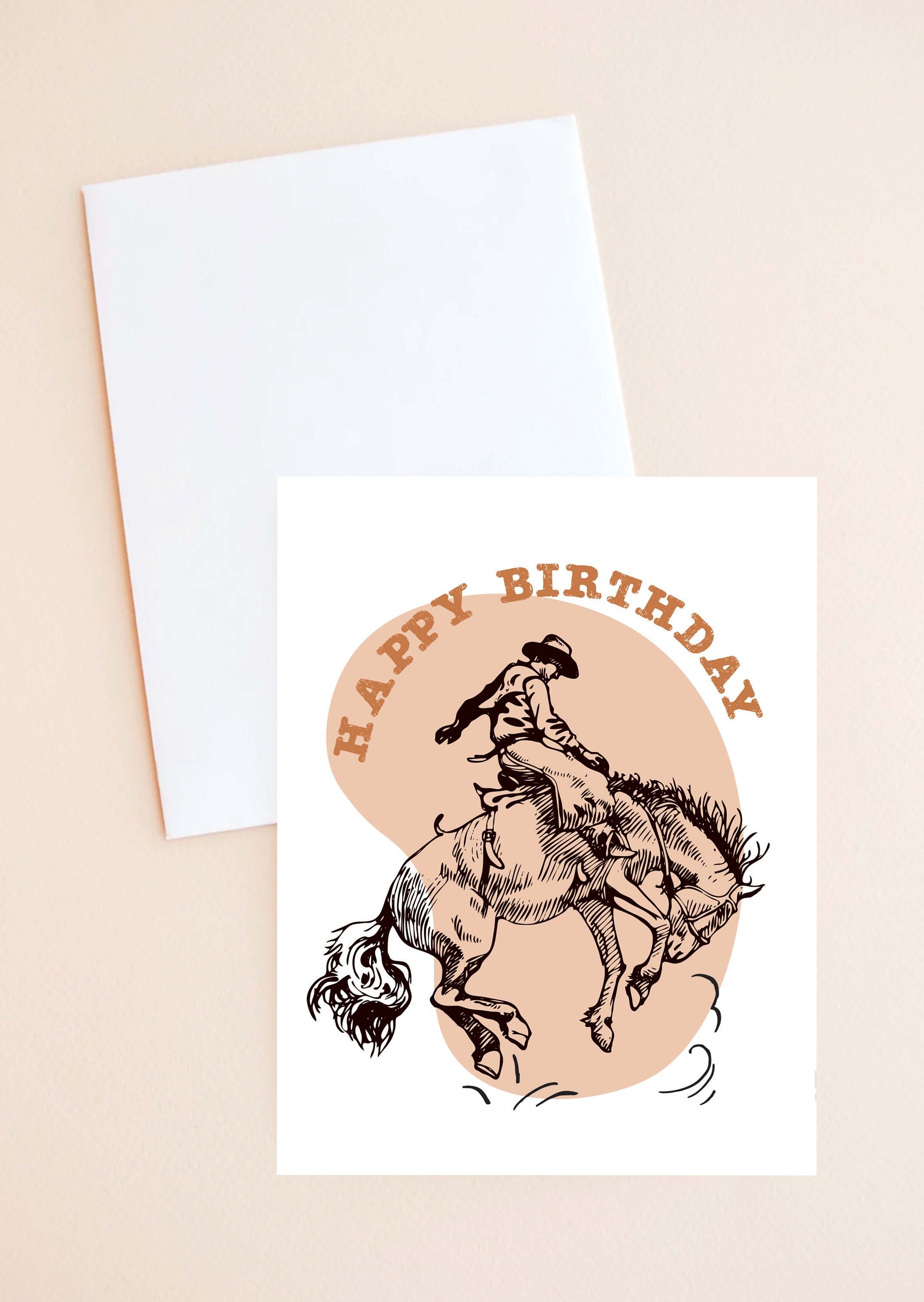 Happy Birthday Rodeo - Birthday Card - Etsy