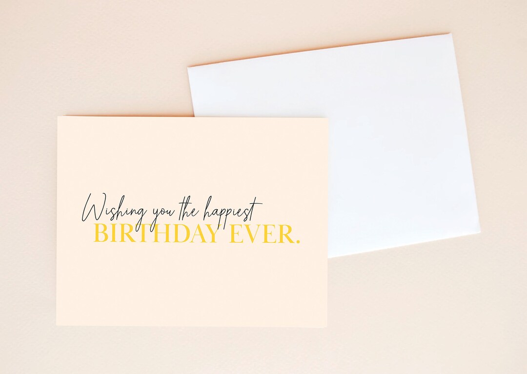 Wishing You the Best Birthday Ever - Birthday Card - Etsy