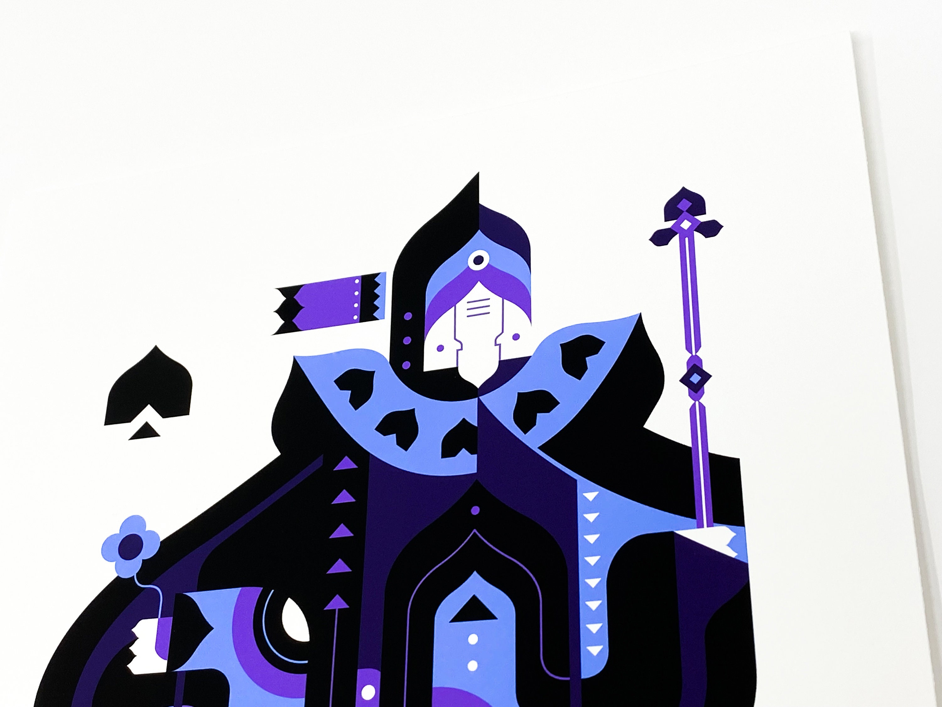 Queen of Spades Art Print, Playing Card Original Design Unframed ...