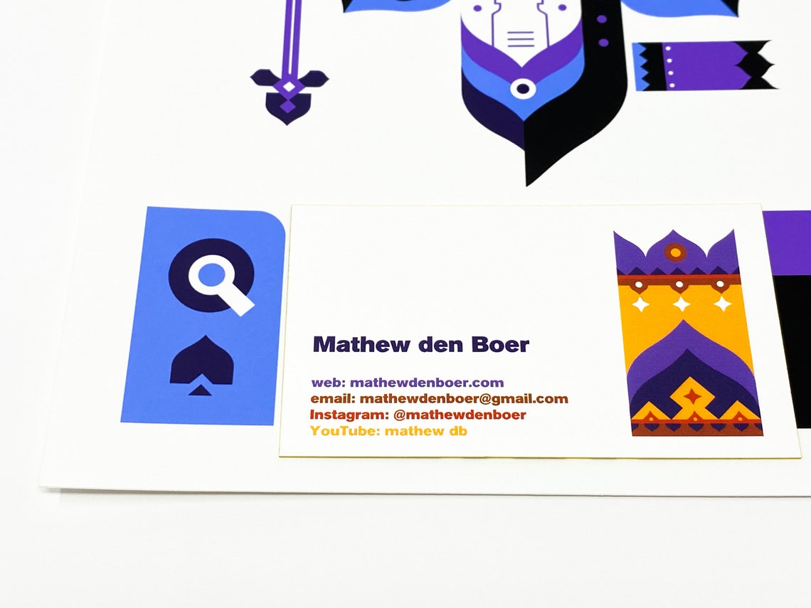 Queen of Spades Art Print, Playing Card Original Design Unframed ...