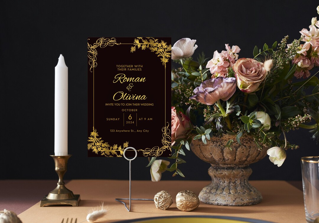 Digital Wedding Invitation Templates Digital Download Wedding ...