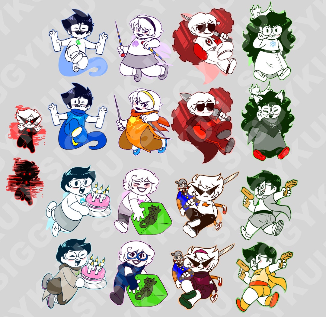 DISCOUNTED Homestuck [humans] Charms [2inch, Double Sided Charms] - Etsy