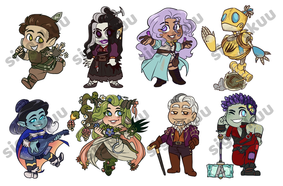 Critical Role Stickers campaign 3 - Etsy