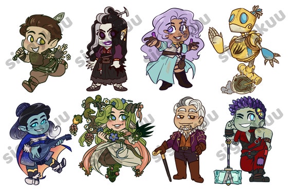Critical Role Stickers campaign 3 | Etsy