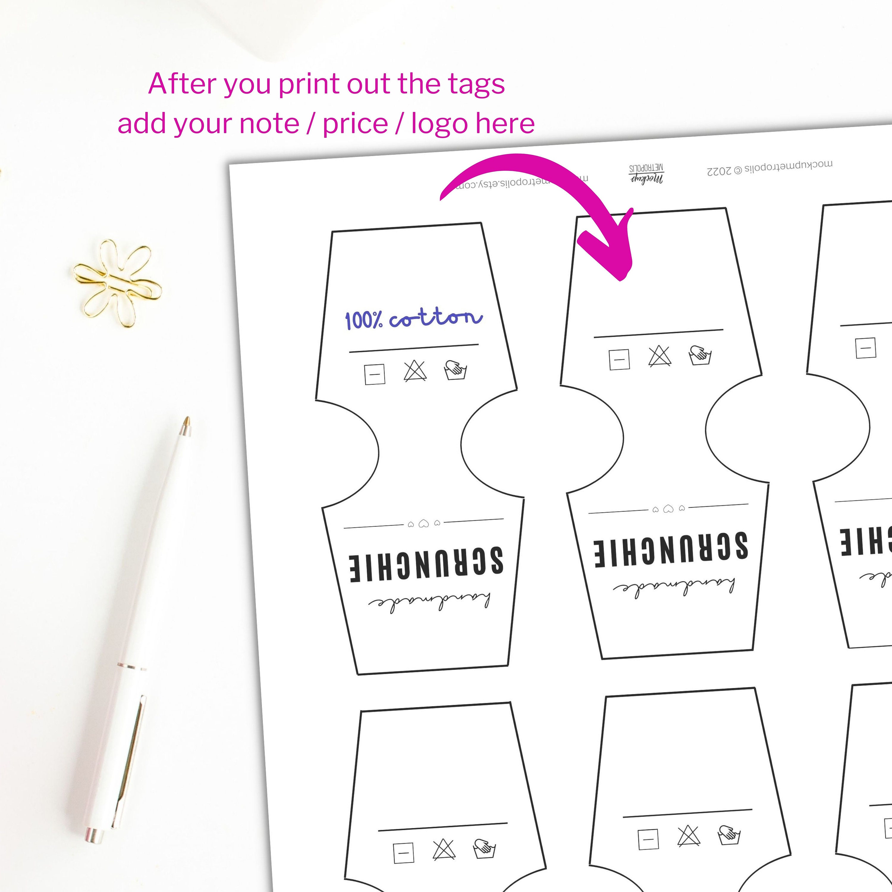 Handmade Scrunchie Tags Digital Download Scrunchies - Etsy