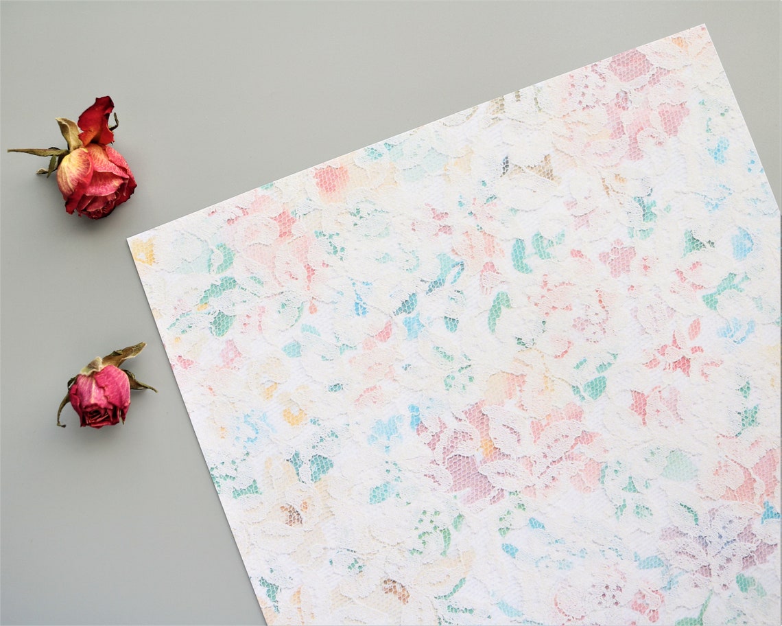 20 Lace Digital Printable Paper Pages Collage Sheets | Etsy