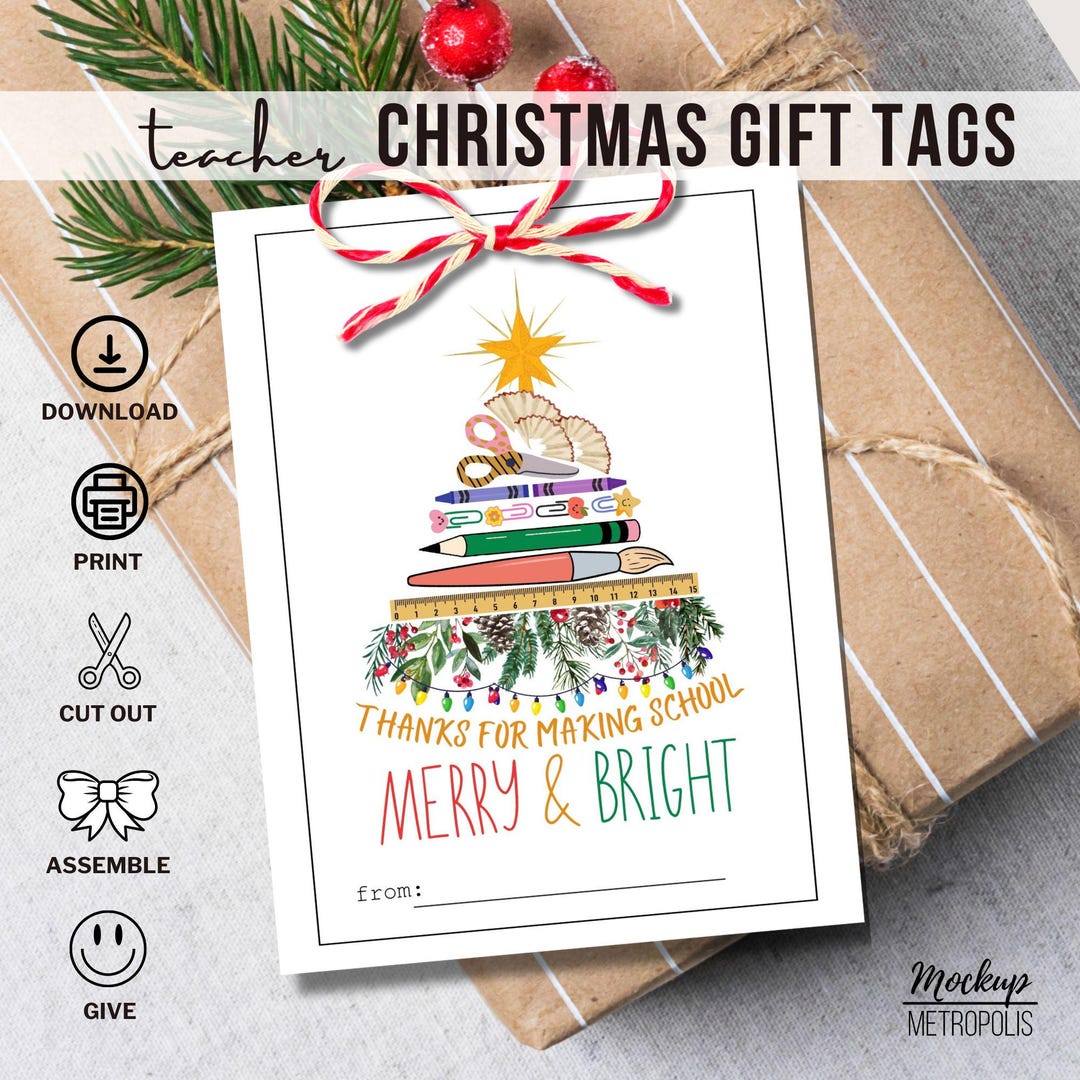 PRINTABLE Thanks for Making School Marry and Bright, Christmas School ...