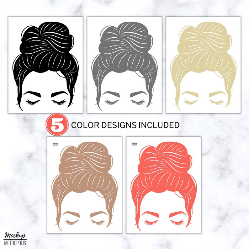 5 Colors Headband Insert Printable Messy Bun Crochet Hairband - Etsy