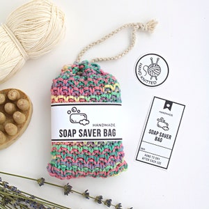 Printable Soap Saver Labels + BONUS Knit Crochet Round Tags, PDF Soap ...