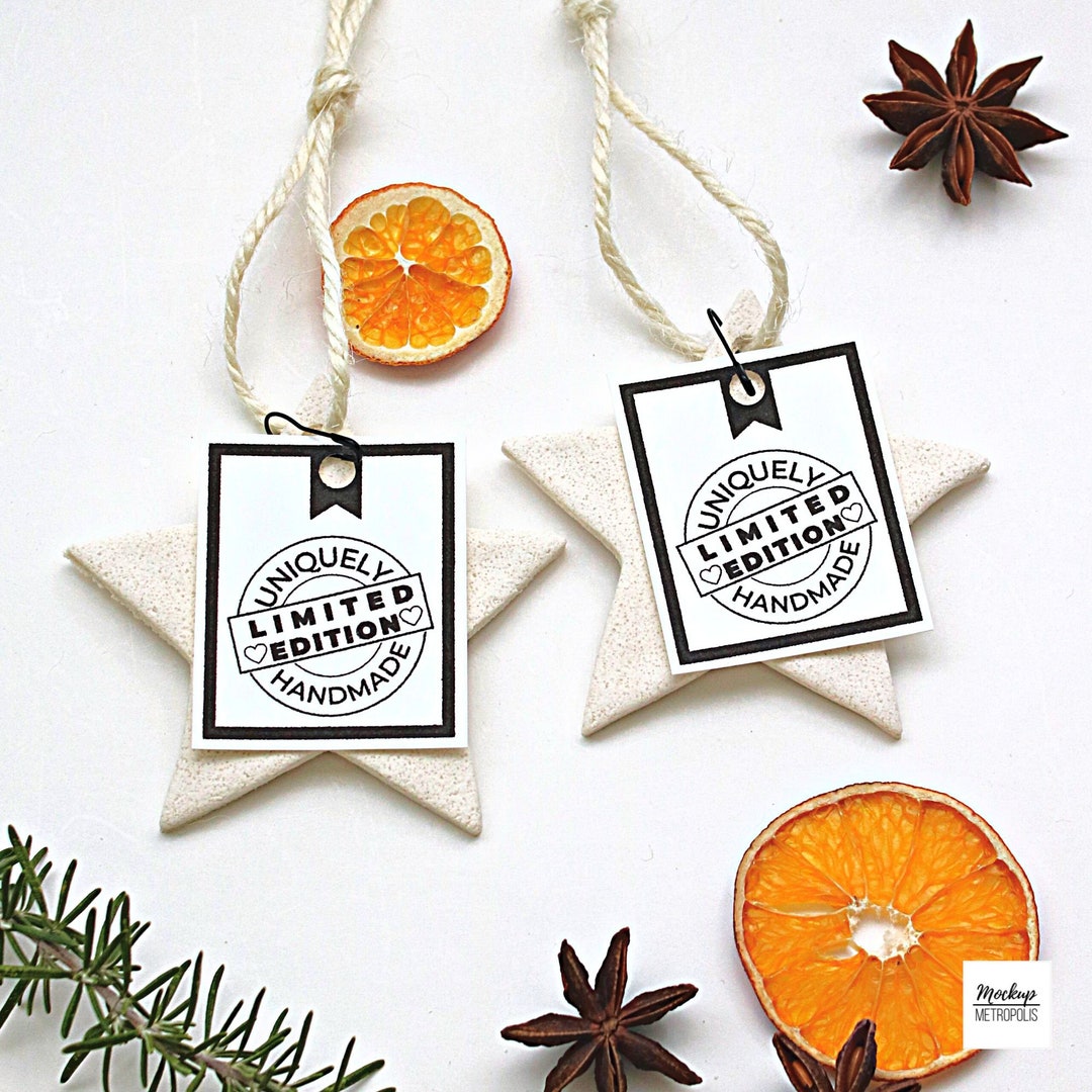 Limited Edition Labels, Handmade Product Tags, TWO Printable PDF ...