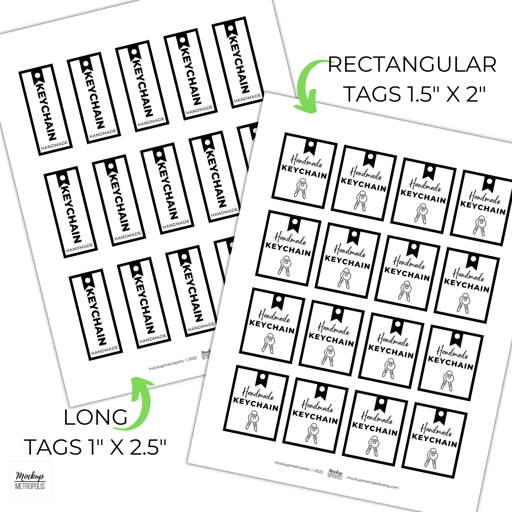 Keychain PRINTABLE Tags Digital Download PDF Handmade Key - Etsy Australia