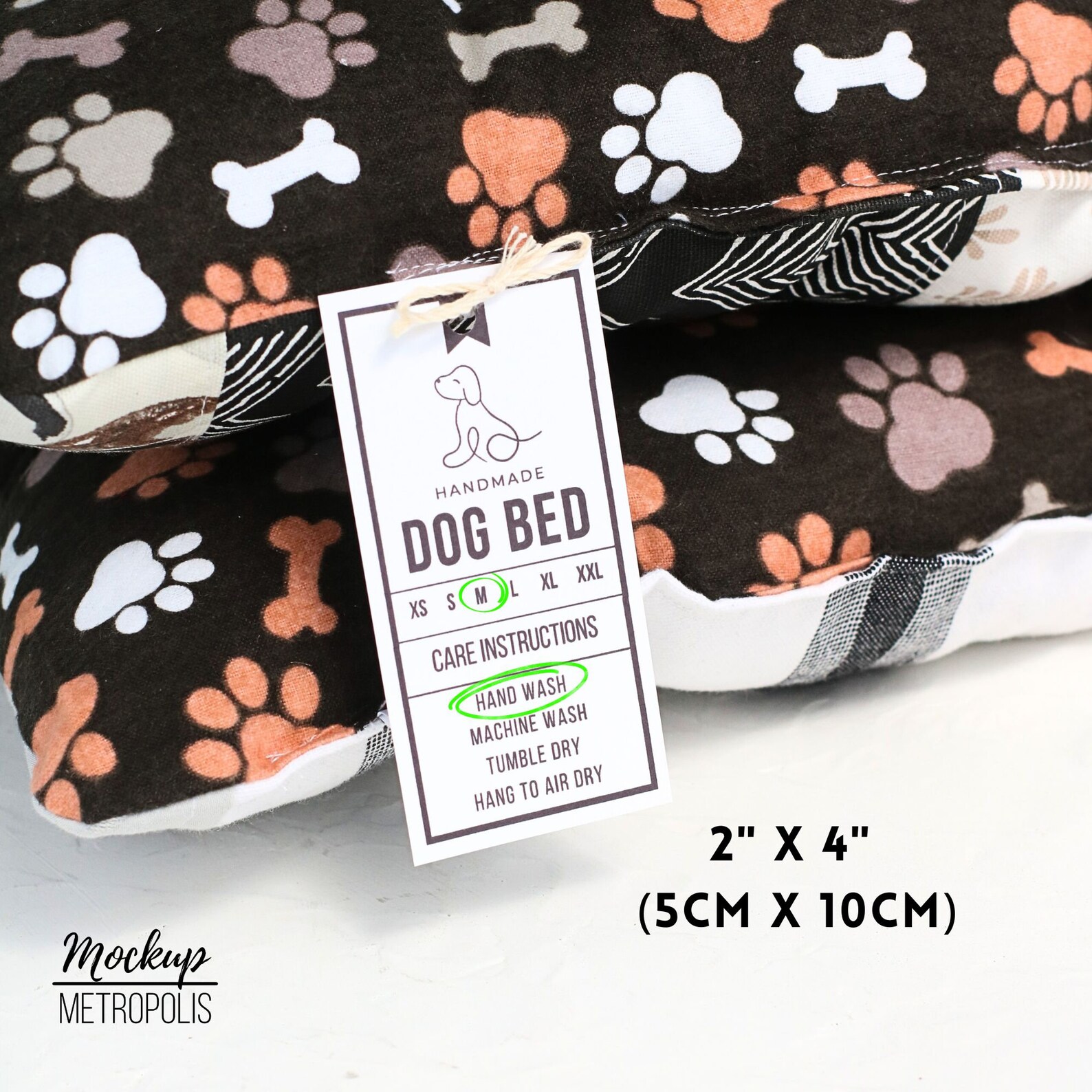 Printable Dog Bed Label Tags: Handmade Pet Bed Packaging (PDF) - Etsy
