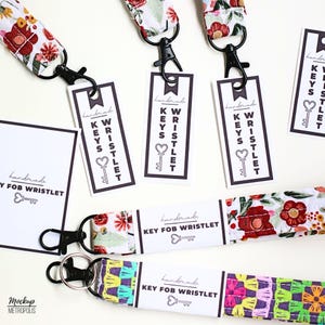 Printable Key Fob Wristlet Labels: Handmade Market Display (PDF) - Etsy