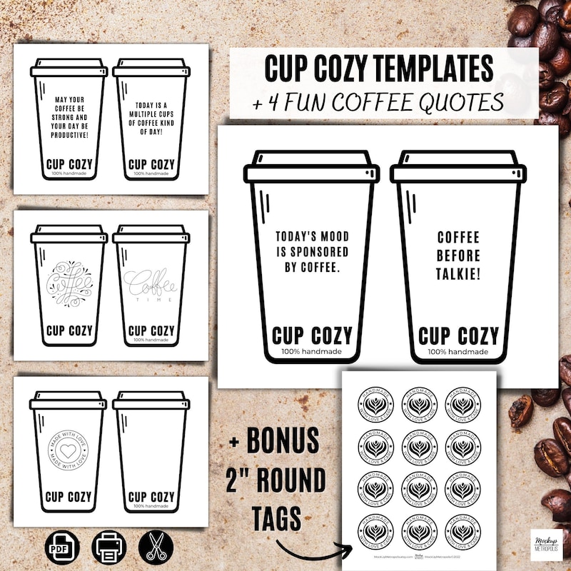 Template Cup Cozy Display - Etsy