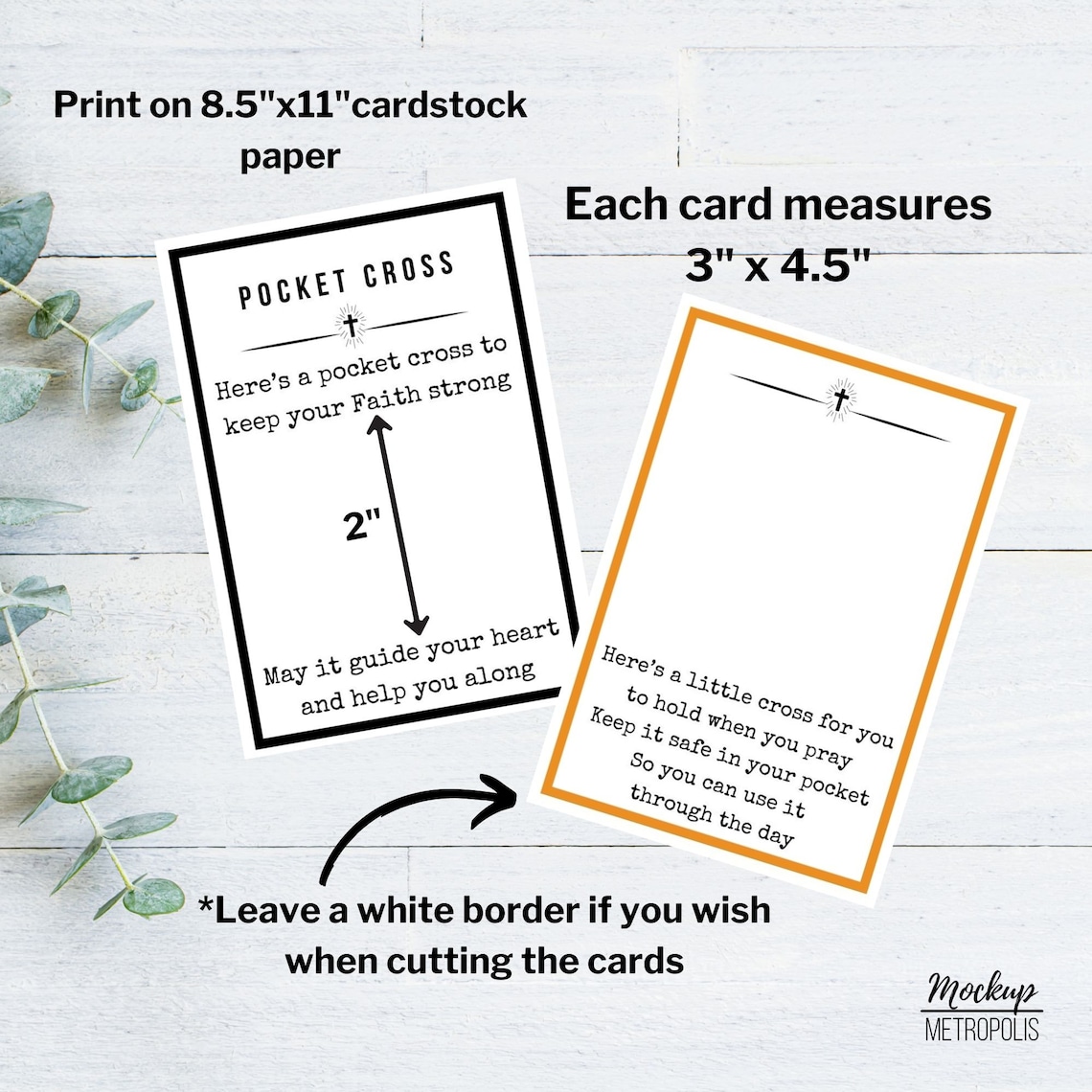Printable Comfort Cross Cards ∙|∙ DIY Pocket Cross Packaging (PDF) - Etsy