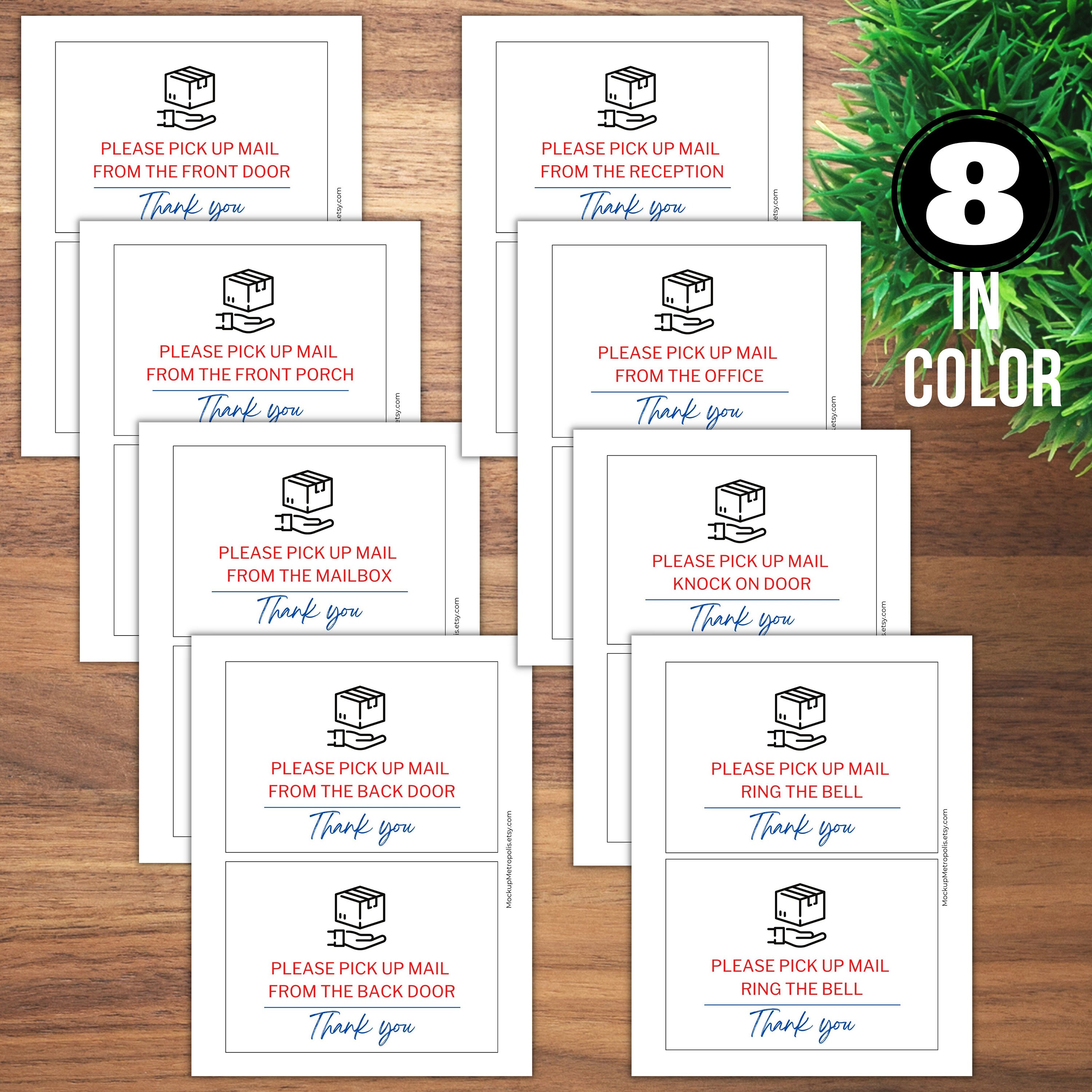 PRINTABLE Pickup Mail Signs, USPS Digital Post Signs, Office Reception ...