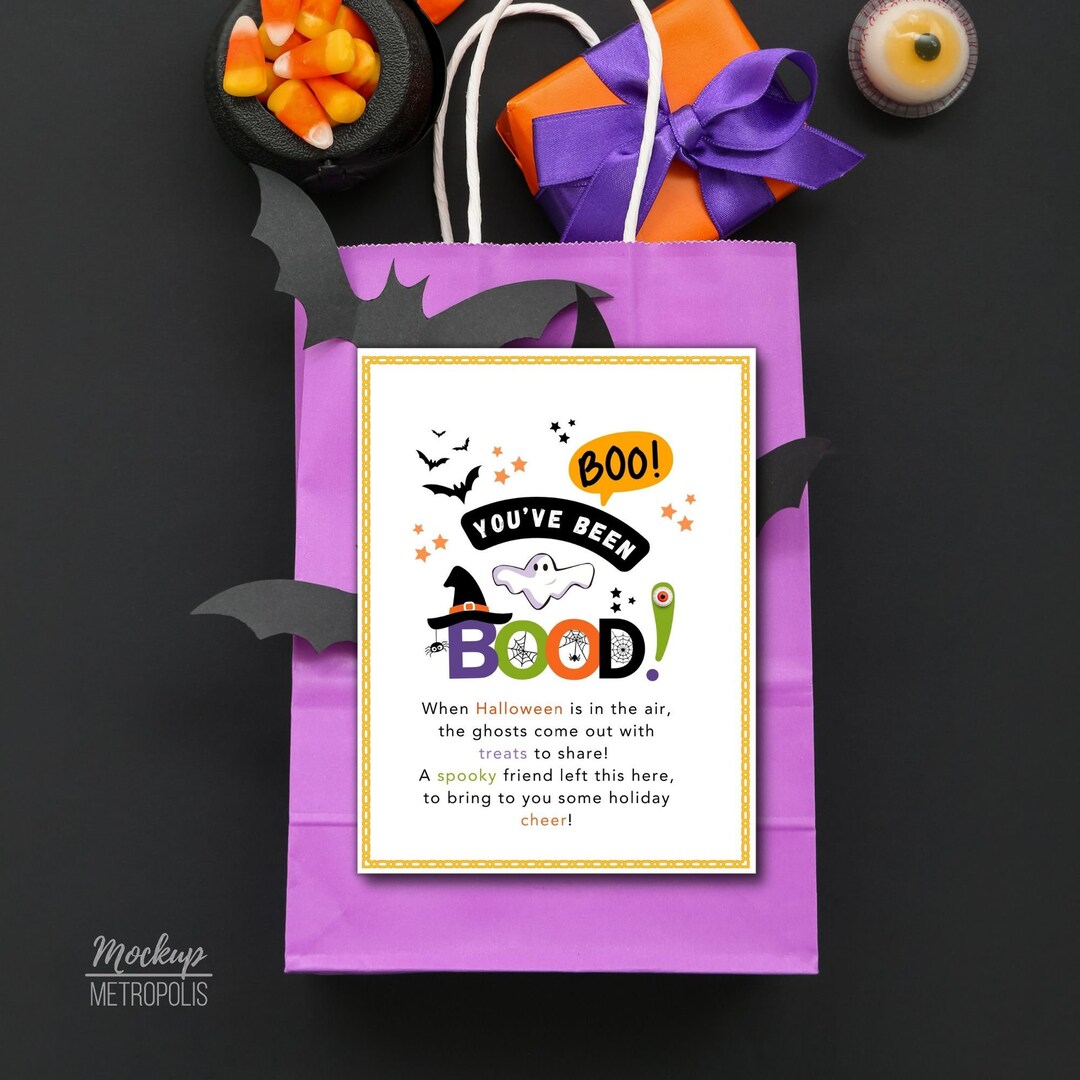 You've Been Booed Halloween Printable Cards, Instant Digital Download ...