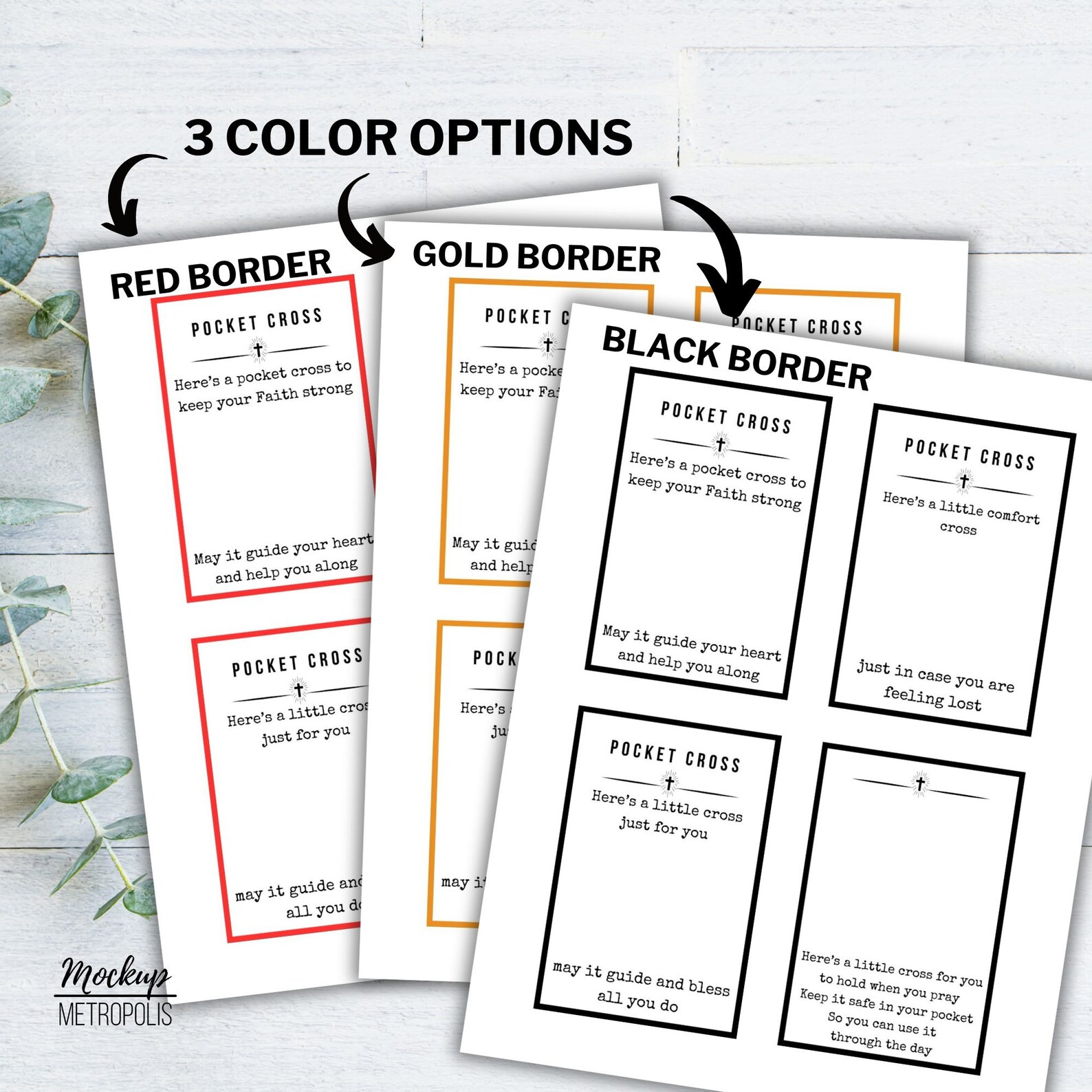Printable Comfort Cross Cards ∙|∙ DIY Pocket Cross Packaging (PDF) - Etsy