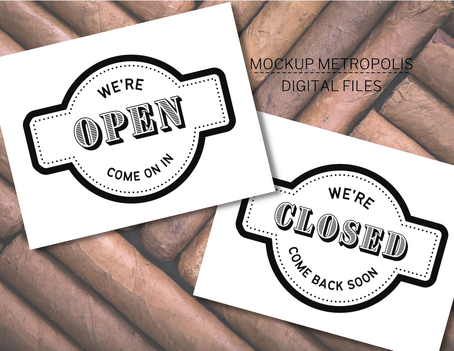 Shop Open Close Sign / Printable Store Sign Cigar Shop Lounge | Etsy