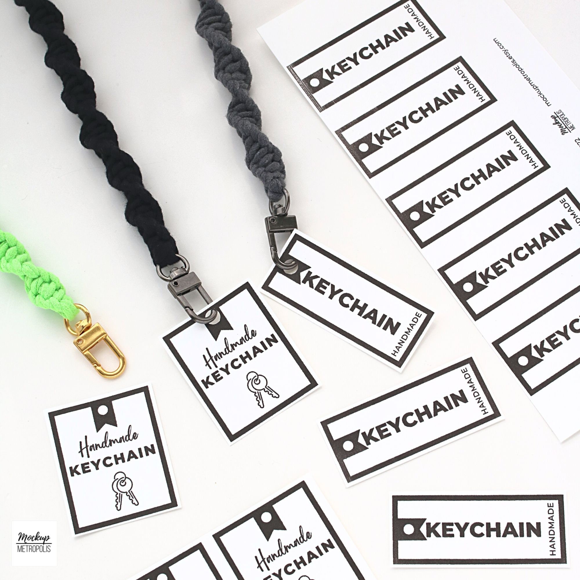 Keychain PRINTABLE Tags Digital Download PDF Handmade Key - Etsy