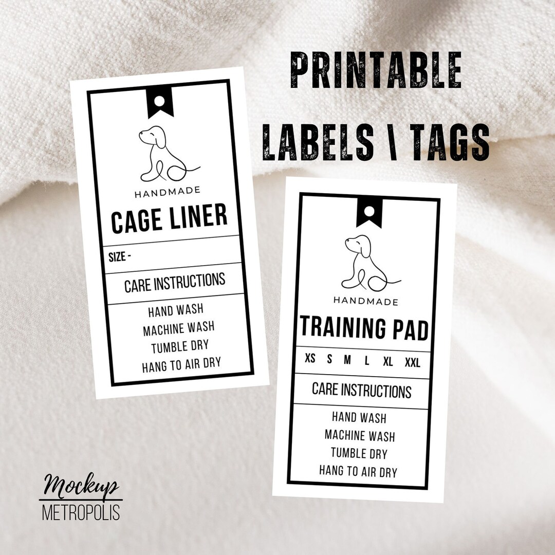Printable Dog Cage Liner & Training Pad Labels (PDF) - Etsy