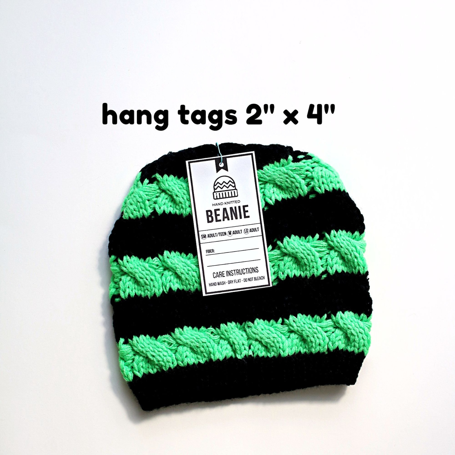 Knit Crochet Beanie Labels and Hang Tags Printable Handmade - Etsy