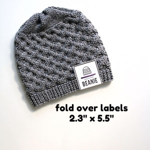 Knit Crochet Beanie Labels and Hang Tags, Printable Handmade Product ...