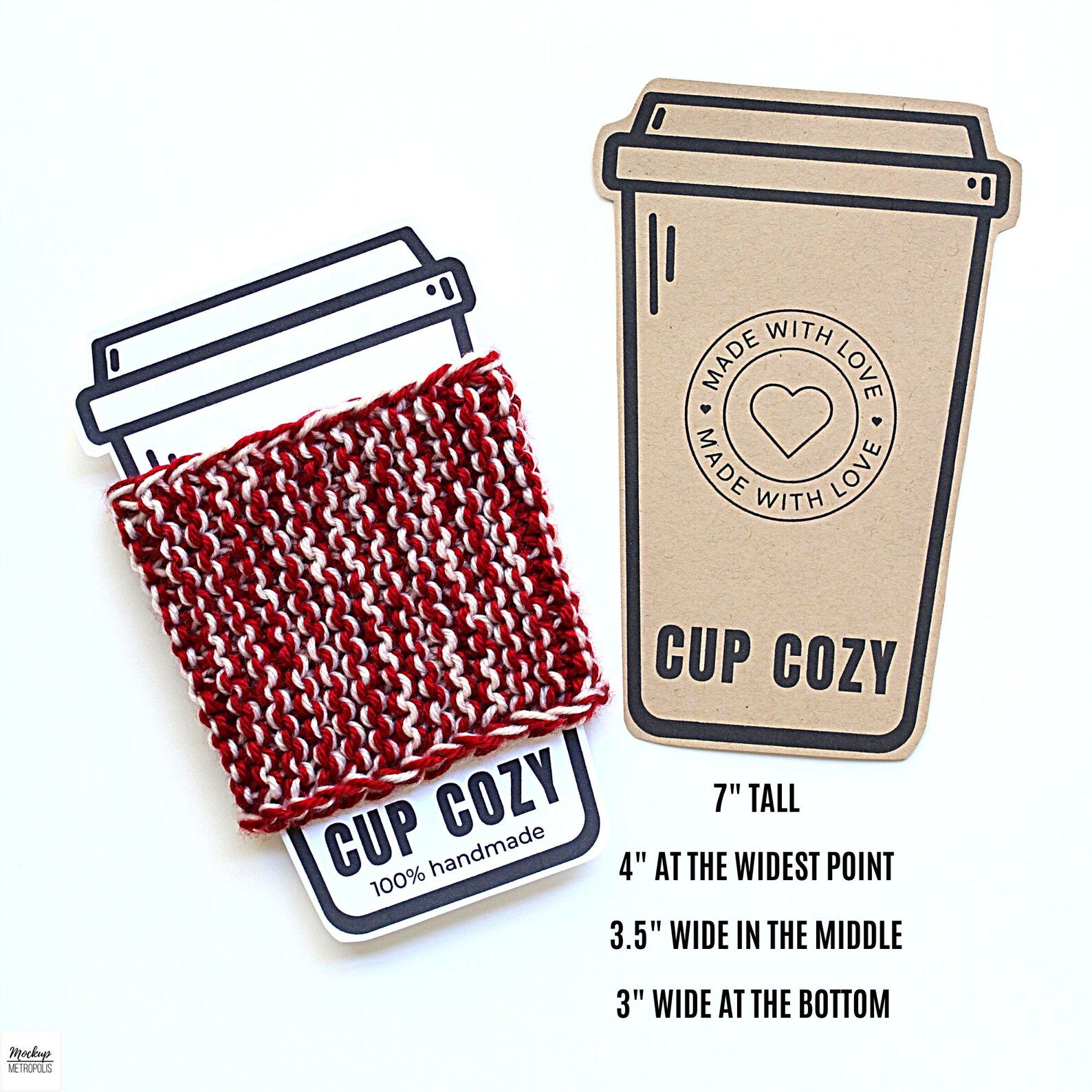 Tall Cup Cozy Display Card PRINTABLE Template Coffee Sleeve - Etsy UK