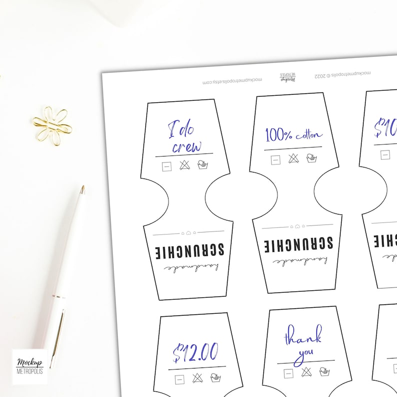 Handmade Scrunchie Tags Digital Download Scrunchies - Etsy