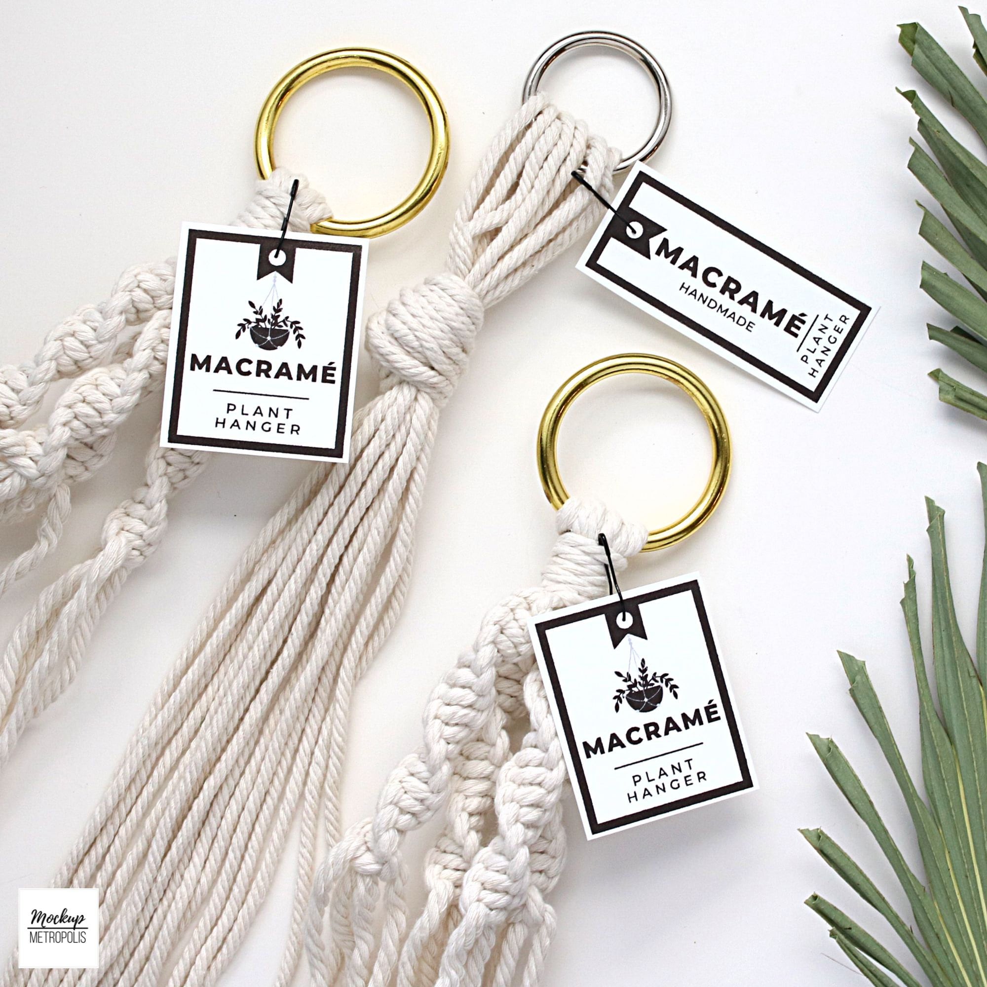 Macrame Plant Hanger Tags: Printable Product Labels (PDF) - Etsy