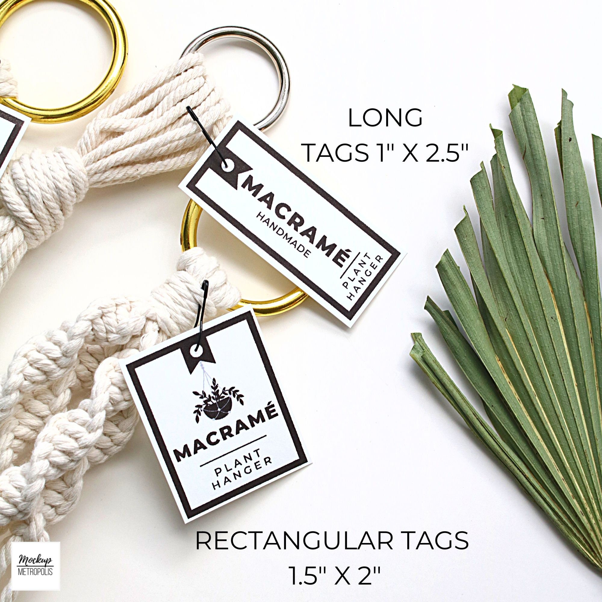 Macrame Plant Hanger Tags: Printable Product Labels (PDF) - Etsy
