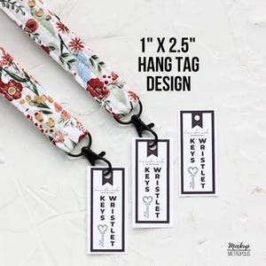 Printable Key Fob Wristlet Labels: Handmade Market Display (PDF) - Etsy
