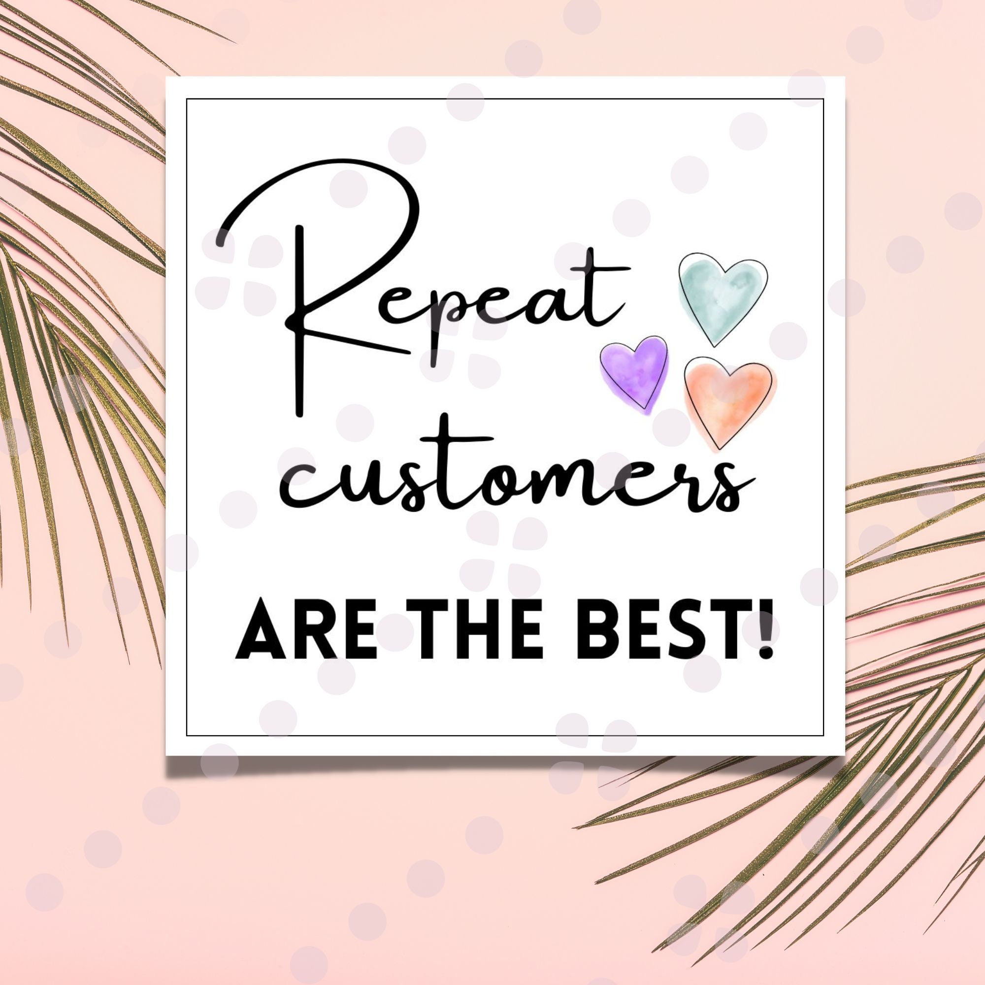 Digital Repeat Customers Packaging Stickers Download PDF PNG Files ...