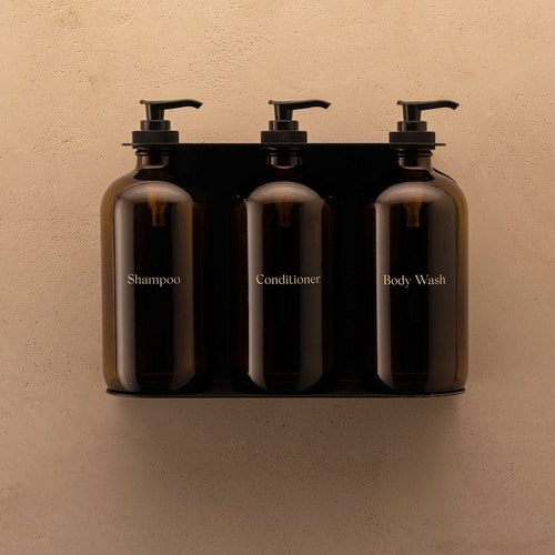 Triple Wall Mounted Soap Dispenser Luxury Bottle Holder - Etsy
