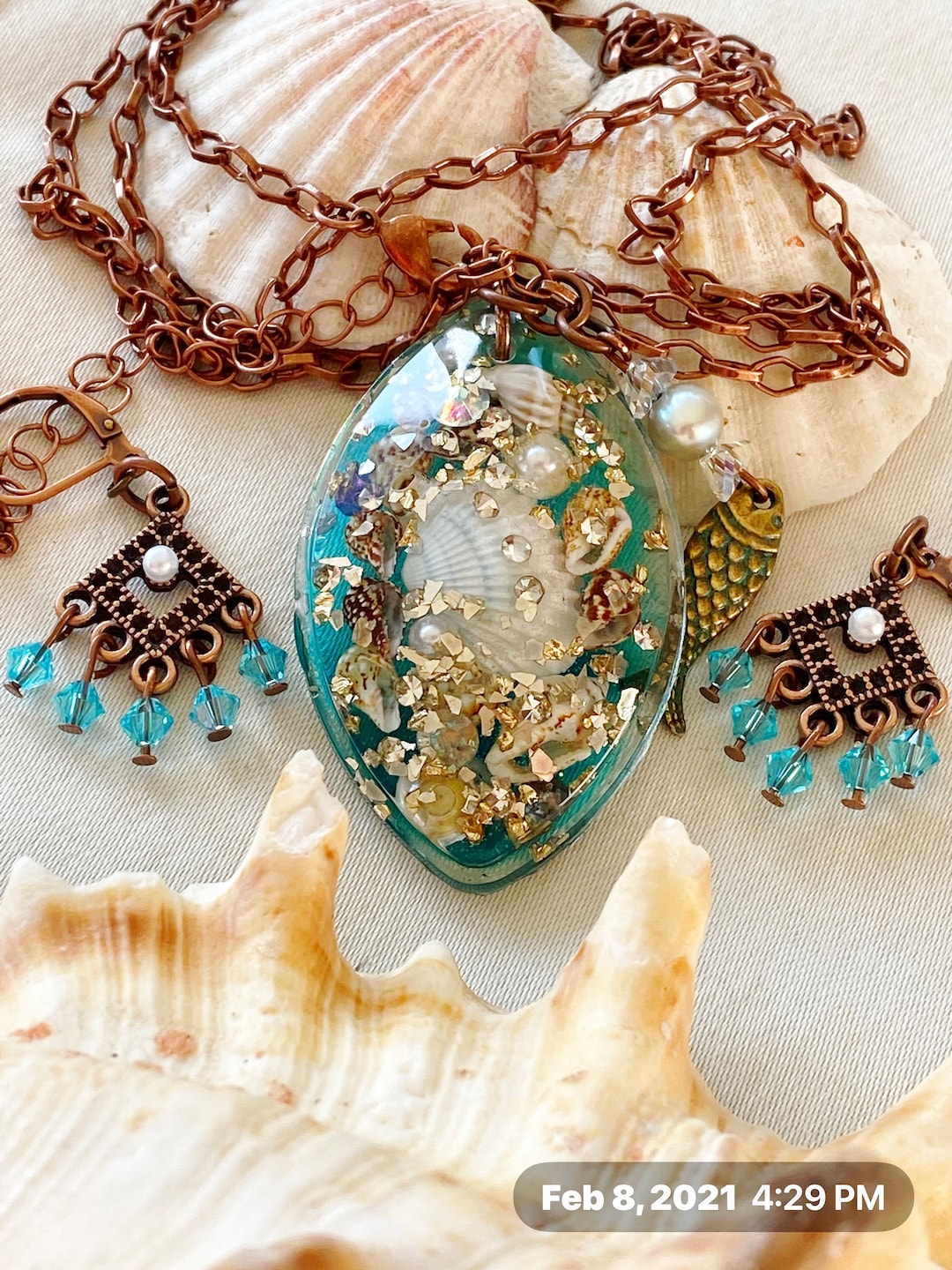 Calypsos ‘treasure Crystal Sea Amulet Bohemian Tropical Beach Jewelry ...